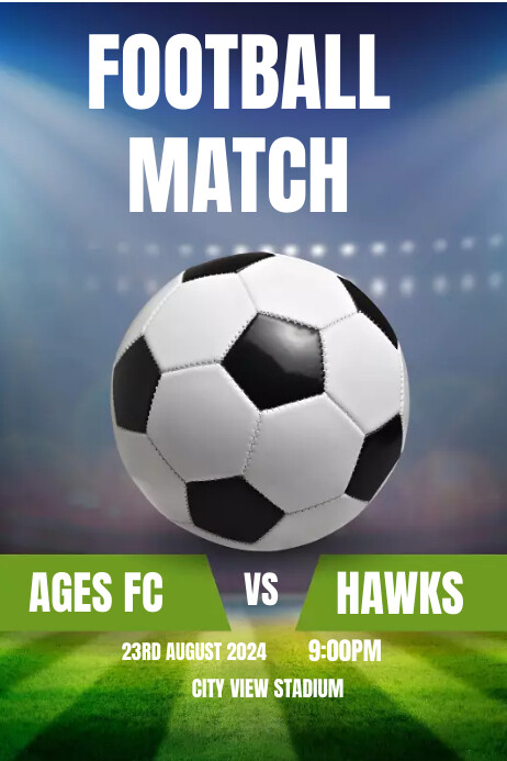 Football Match Announcements Template | PosterMyWall