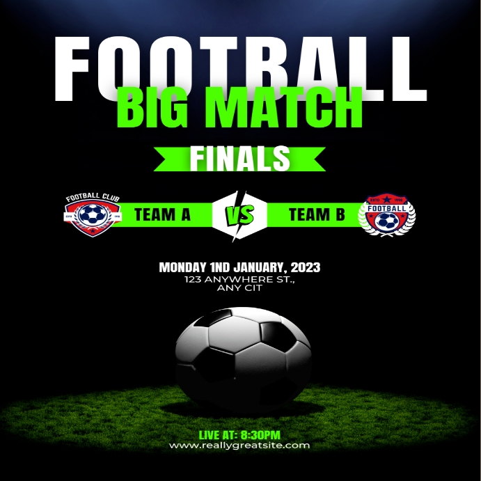 Copy of Football match background design illustration | PosterMyWall