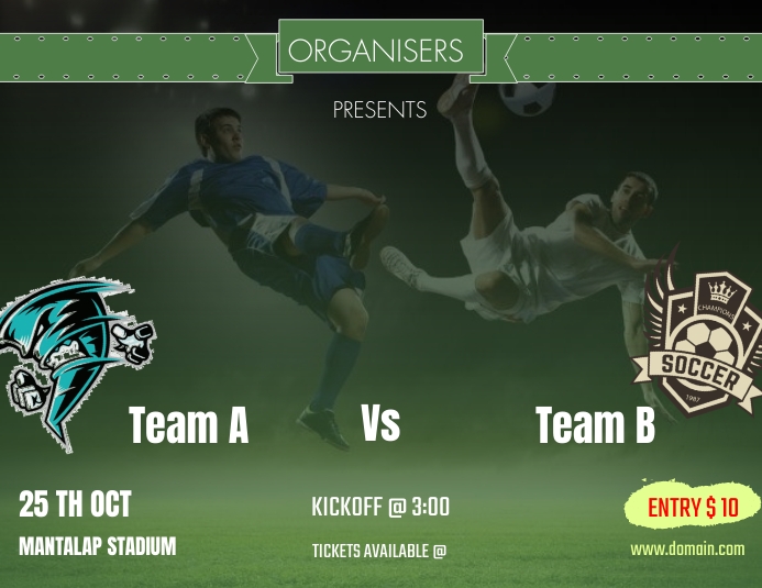 Copy of football MATCH BANNER | PosterMyWall