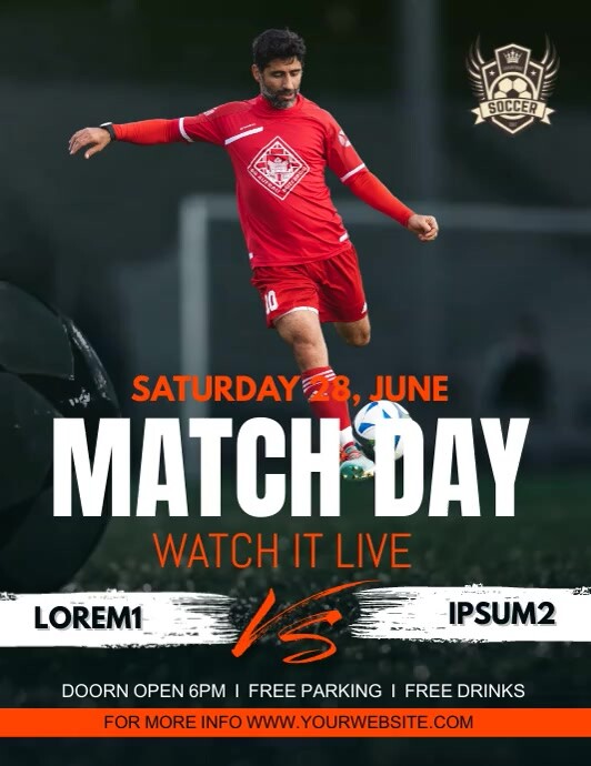 Football Match Day Competition Template | PosterMyWall