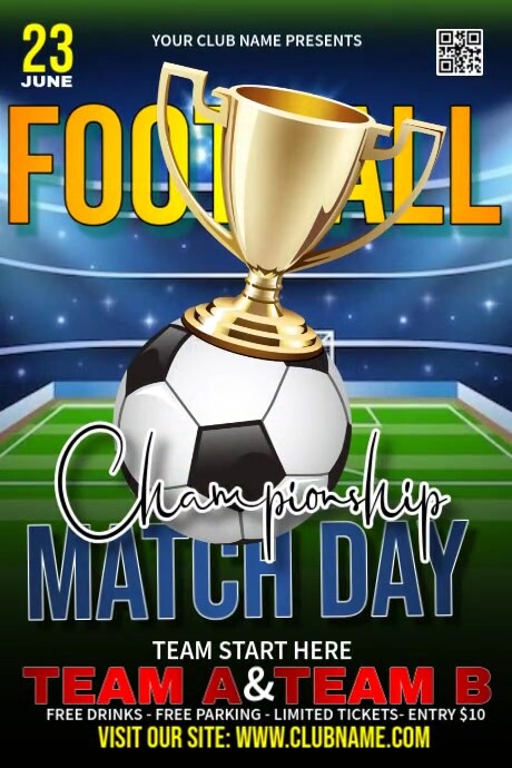 Plantilla de Football Match Day | PosterMyWall