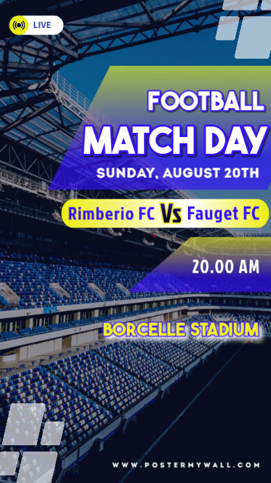 Football Match Day Template | PosterMyWall