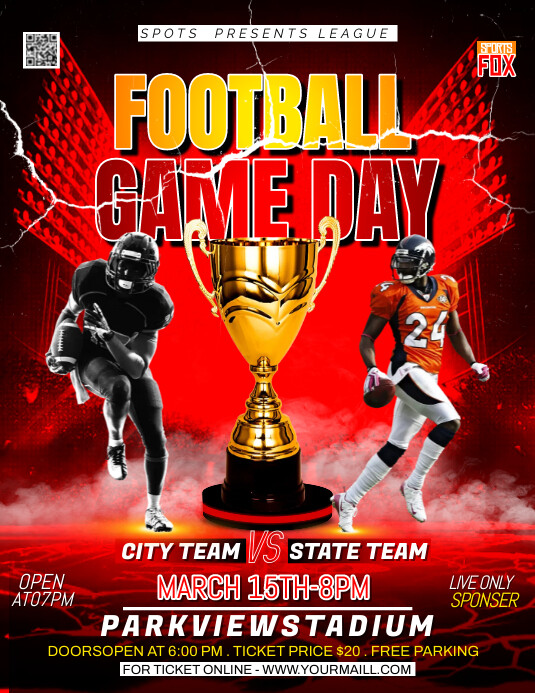 Football match day Template | PosterMyWall