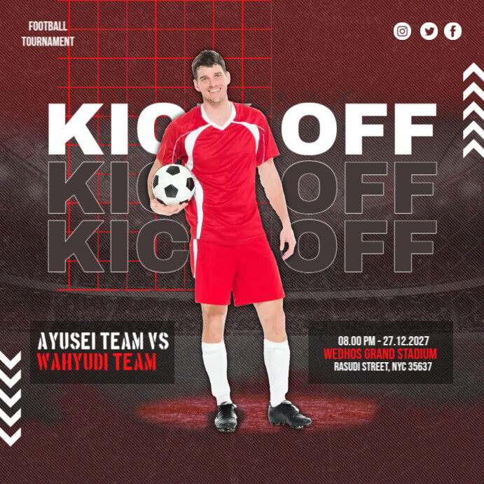 Football Match Day Template | PosterMyWall