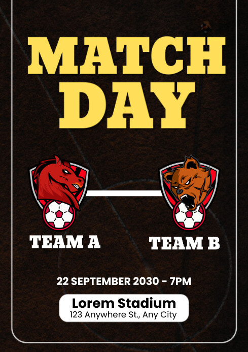 Football Match Day Template | PosterMyWall