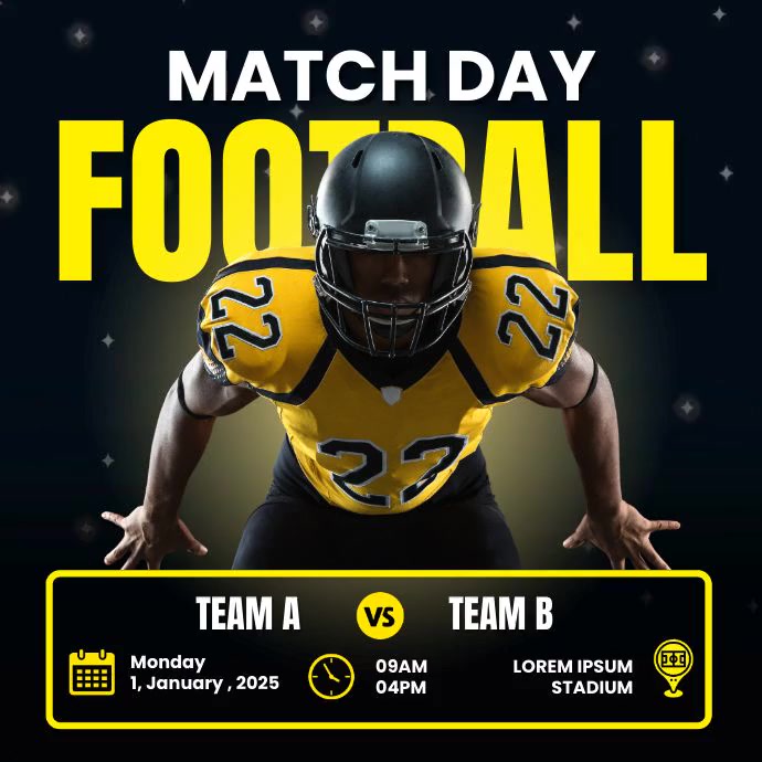 Football Match Day Flyer Templat | PosterMyWall