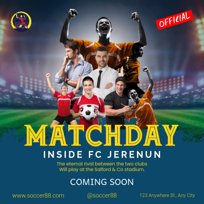 Plantilla de Football Match Day Instagram Post | PosterMyWall