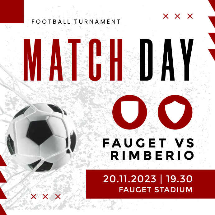 Football Match Day Instagram Post Template | PosterMyWall