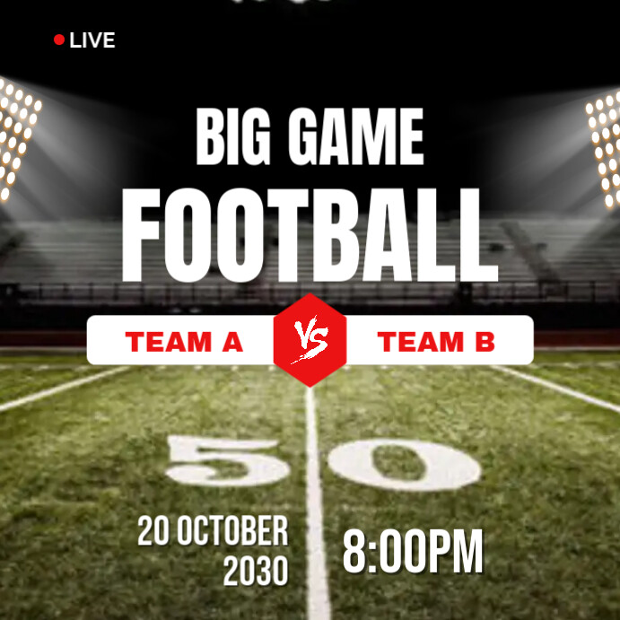 football match day poster design Template | PosterMyWall