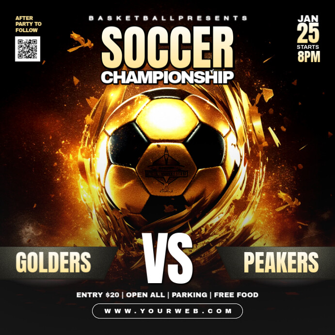 Football Match day poster Template | PosterMyWall