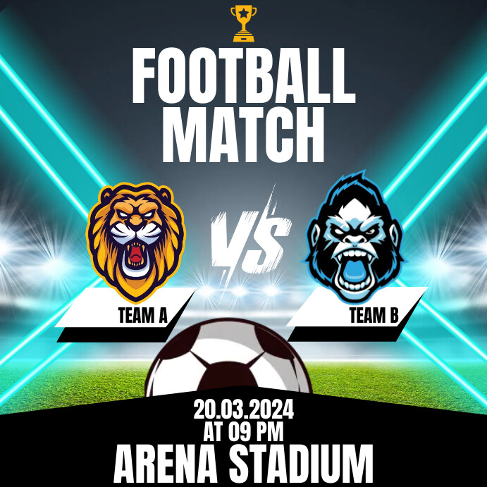 FOOTBALL MATCH Template | PosterMyWall