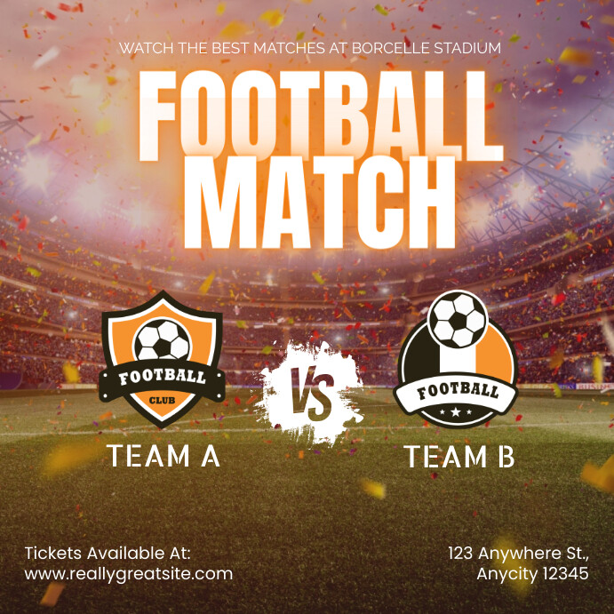 Football Match Templat | PosterMyWall