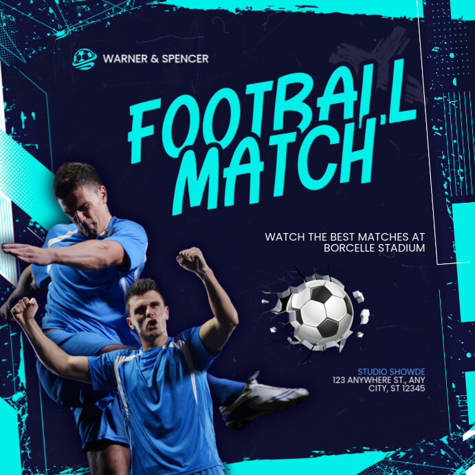 FOOTBALL MATCH Template | PosterMyWall