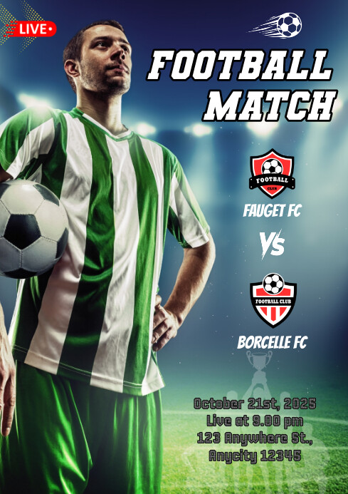 Football Match Template | PosterMyWall