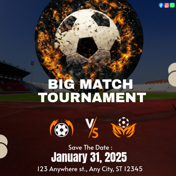 Football Match Template | PosterMyWall