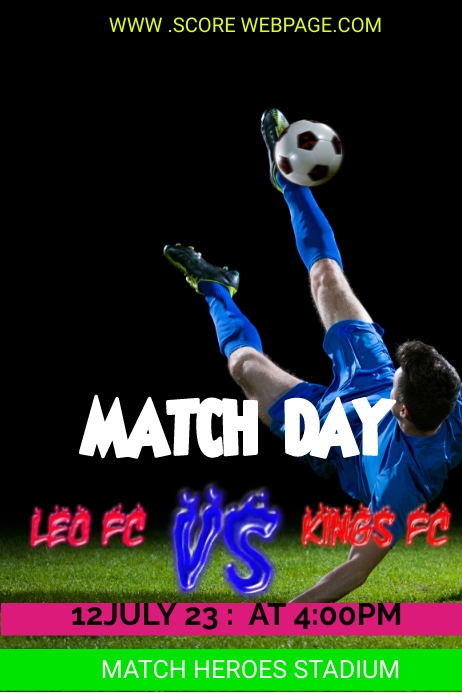 Football match Template | PosterMyWall