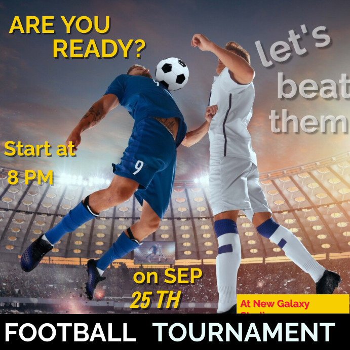 Football match Template | PosterMyWall