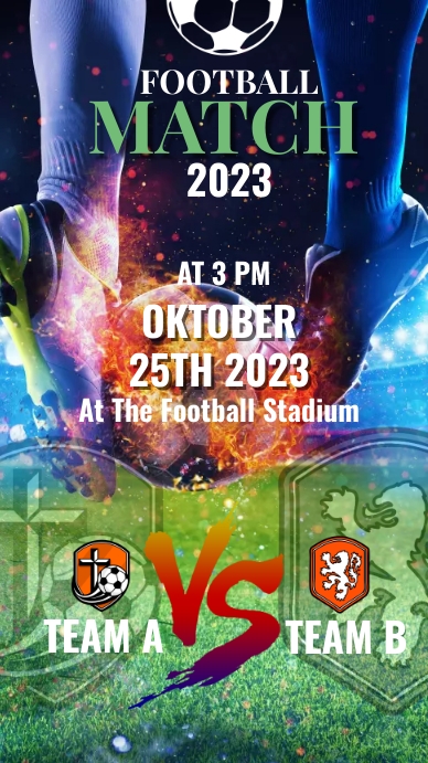 FOOTBALL MATCH Template | PosterMyWall