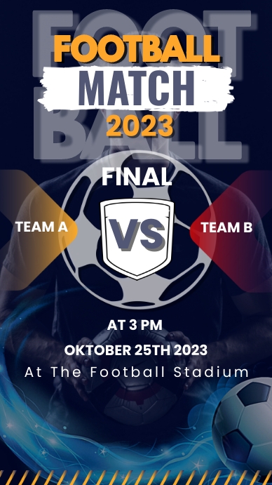 FOOTBALL MATCH Template | PosterMyWall