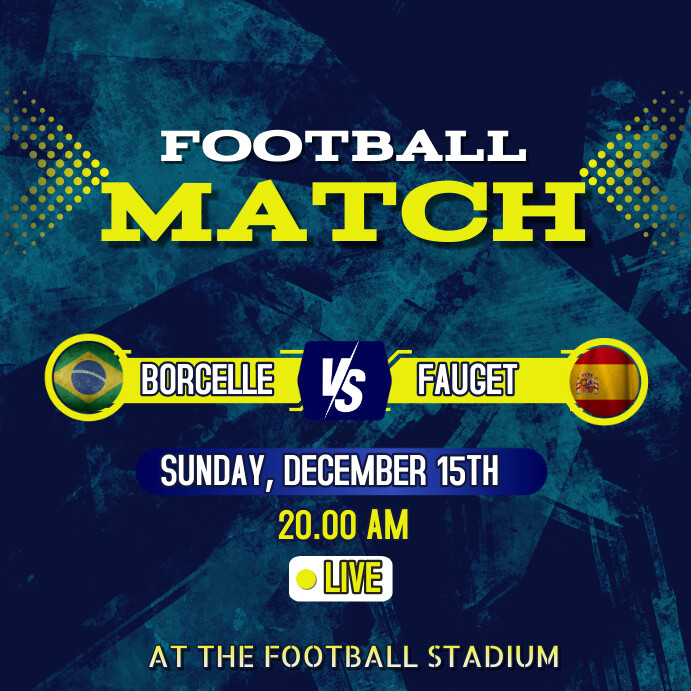 Football Match Template | PosterMyWall
