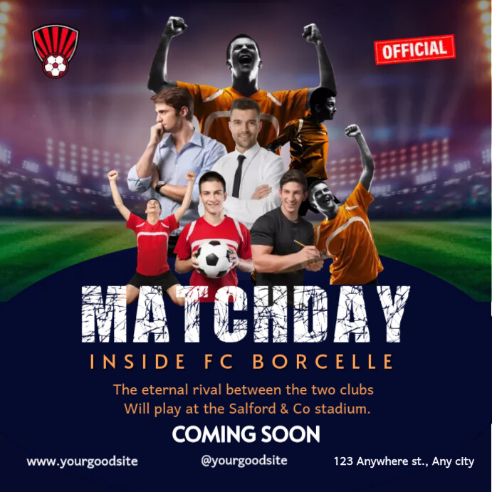 FOOTBALL MATCH Template | PosterMyWall