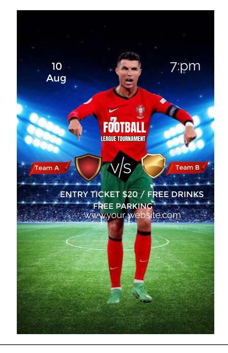football match flyer Template | PosterMyWall
