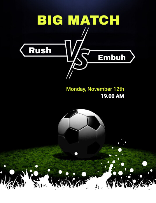 football match flyer Templat | PosterMyWall