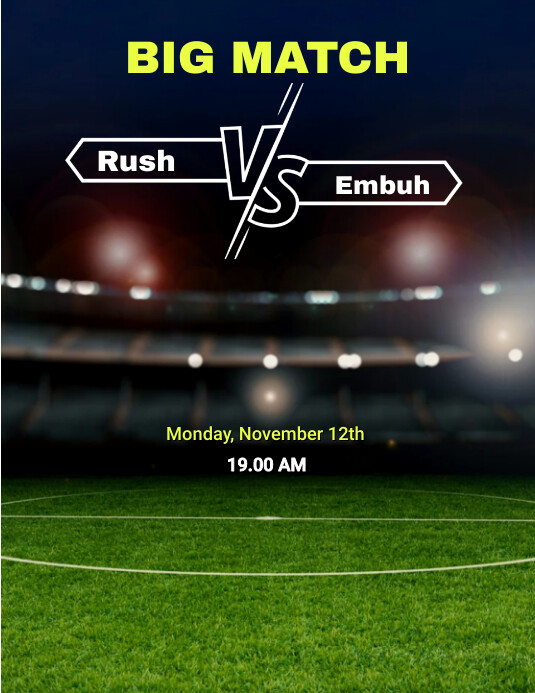 football match flyer Template | PosterMyWall