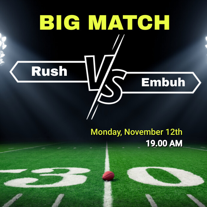 Copy of Football match flyer | PosterMyWall