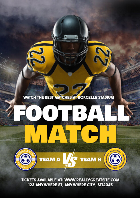 Copy of Football Match Game | PosterMyWall