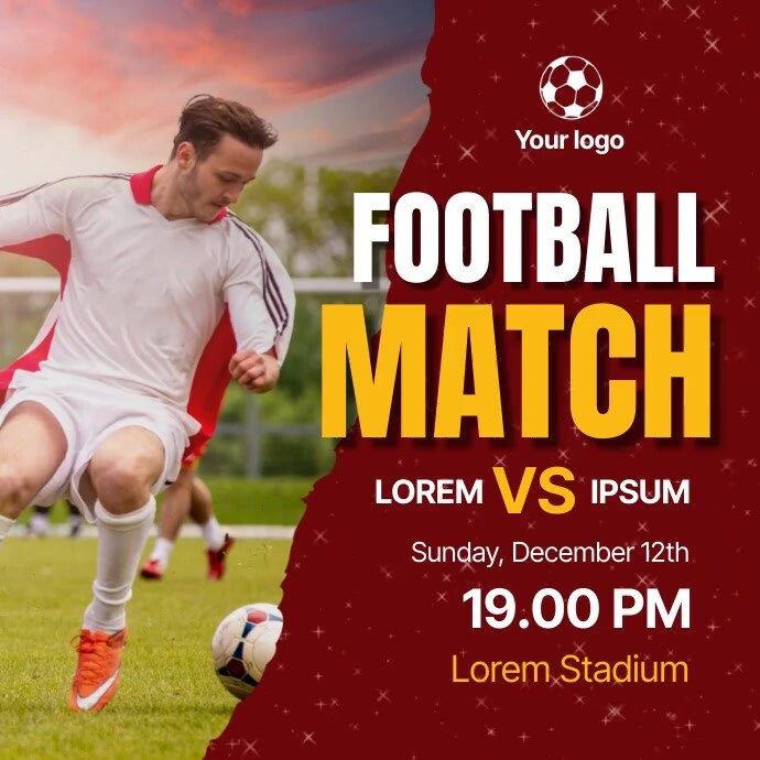 Football Match Game Template | PosterMyWall