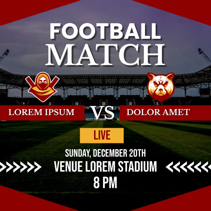 Football Match Game Template | PosterMyWall