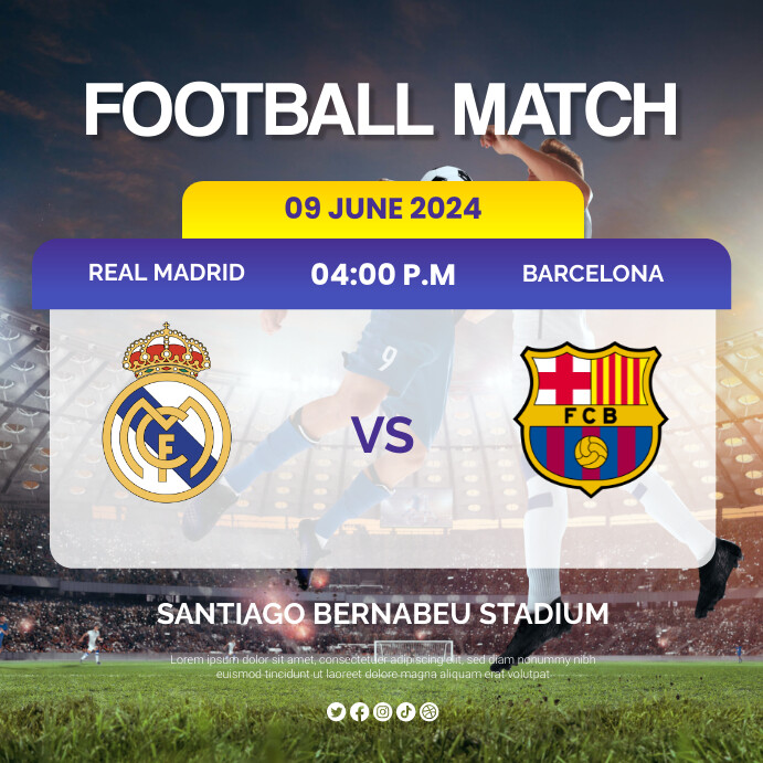 Copy of Football Match Instagram Post | PosterMyWall