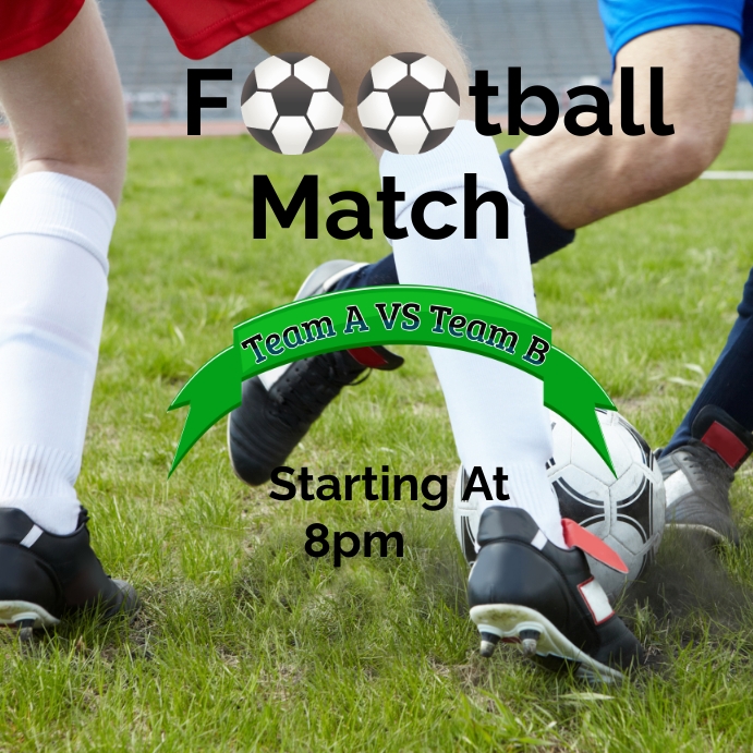 Football Match Instagram post Template | PosterMyWall