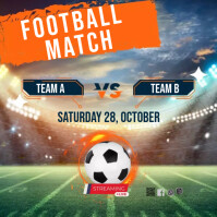 BIG MATCH FOOTBALL INSTAGRAM POST Template | PosterMyWall