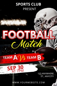 FOOTBALL MATCH Template | PosterMyWall