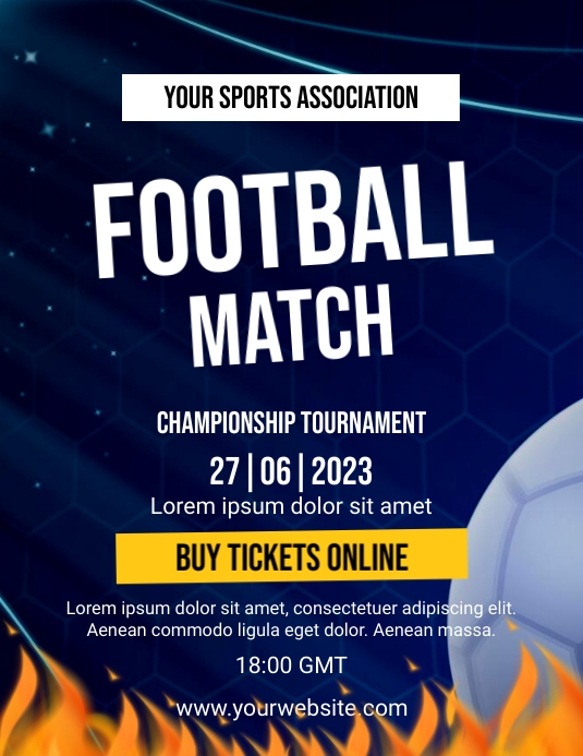 football match poster Template | PosterMyWall