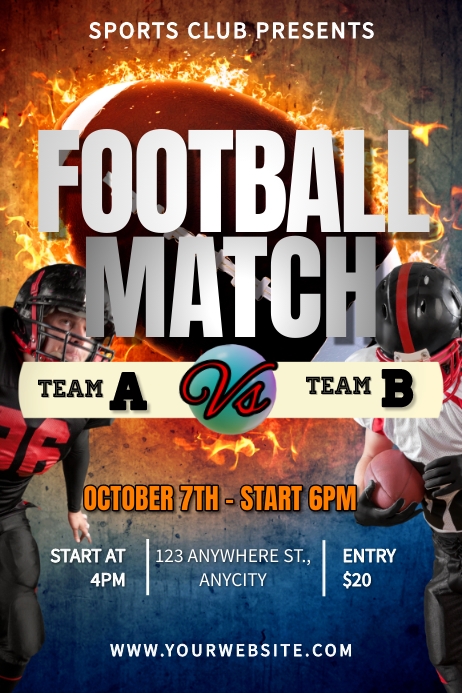 Copy of Football Match Poster | PosterMyWall