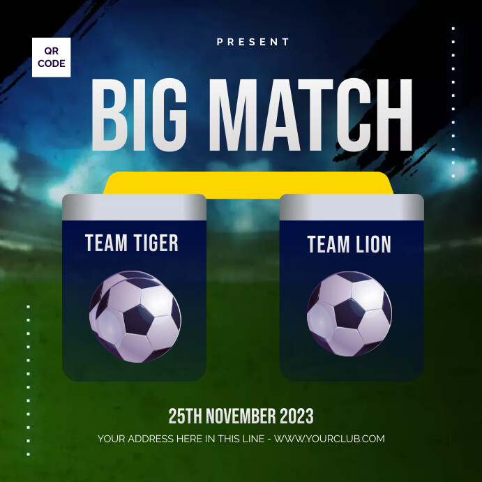 Football Match Poster Template | PosterMyWall