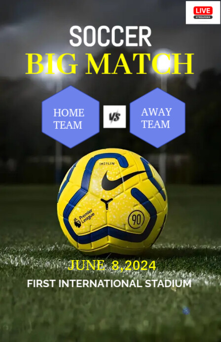 Football match poster template design | PosterMyWall