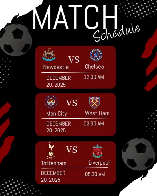 Football Match Schedule Template | PosterMyWall