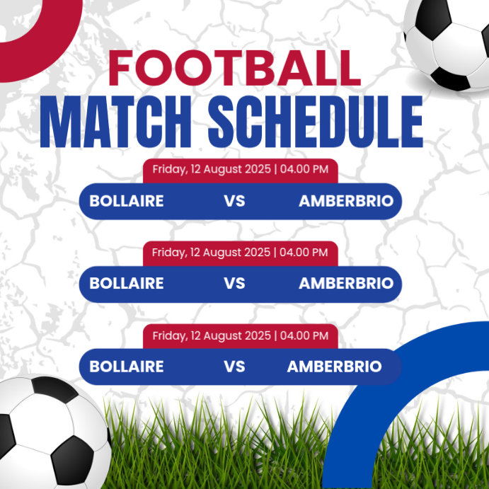 Football Match Schedule Template | PosterMyWall