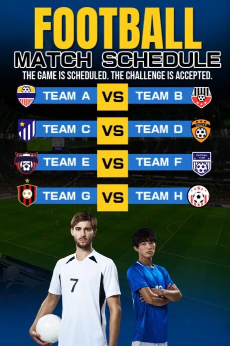 Football Match Schedule Template | PosterMyWall