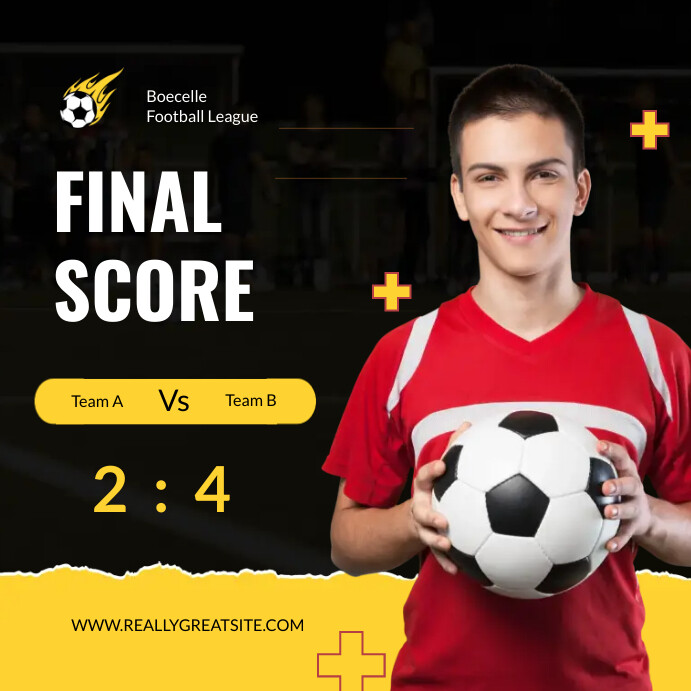 Copy of Football Match Score | PosterMyWall