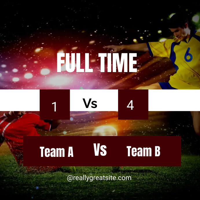 Football Match Score Template | PosterMyWall