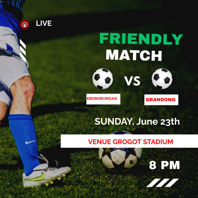 Football match template design | PosterMyWall