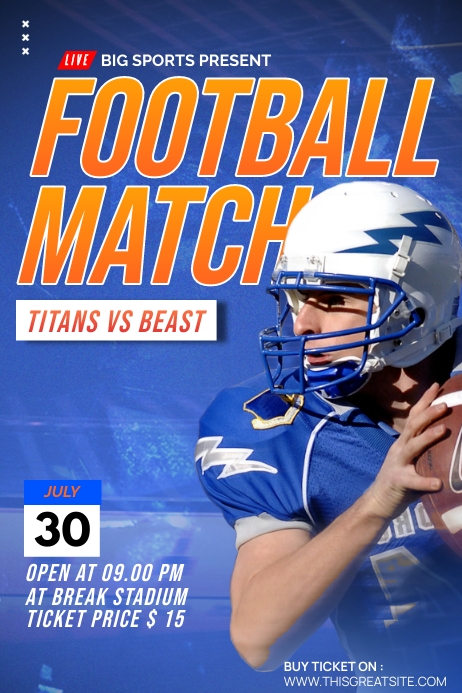 Football Match Template | PosterMyWall