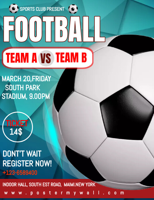 Football match template | PosterMyWall