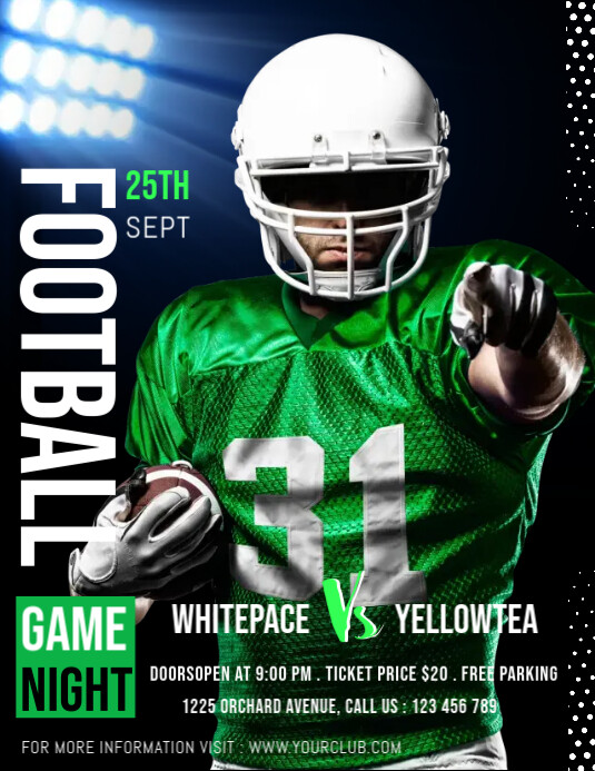 Copy of football match template | PosterMyWall