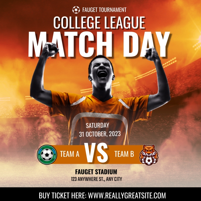 Football match template | PosterMyWall